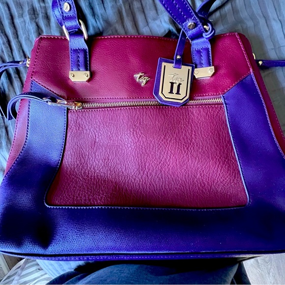 Tignanello | Bags | Tig Ii Handbag Two Toned Purplemaroon Never Used ...